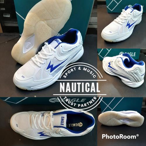 Jual EAGLE CYGNUS SEPATU BADMINTON ORIGINAL -WHITE BLUE - PUTIHBIRU, 40 ...
