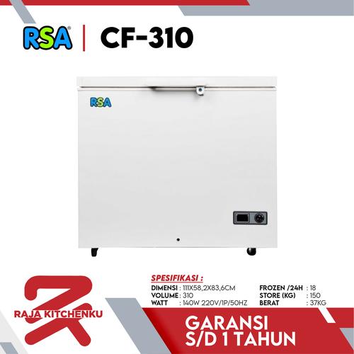 Jual CHEST FREEZER RSA CF 310 LEMARI PEMBEKU COLLER BOX - Jakarta Pusat ...