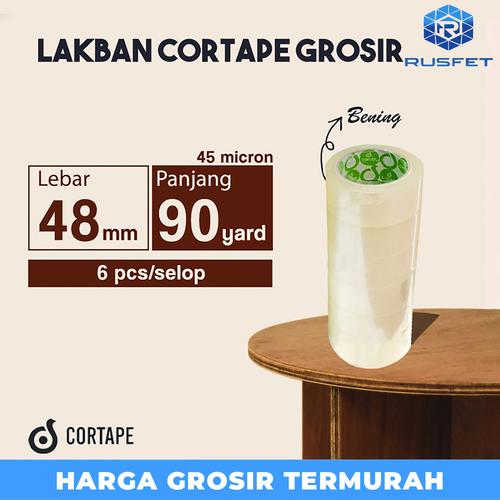 Jual Lakban Cortape Bening 48 mm x 90 yard Setara Daimaru 1 Selop ...