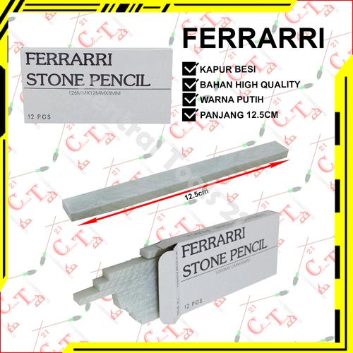 Jual Kapur Besi Putih Pencil Tulis Besi Plate Stone Ferrari 1 Kotak 12 ...