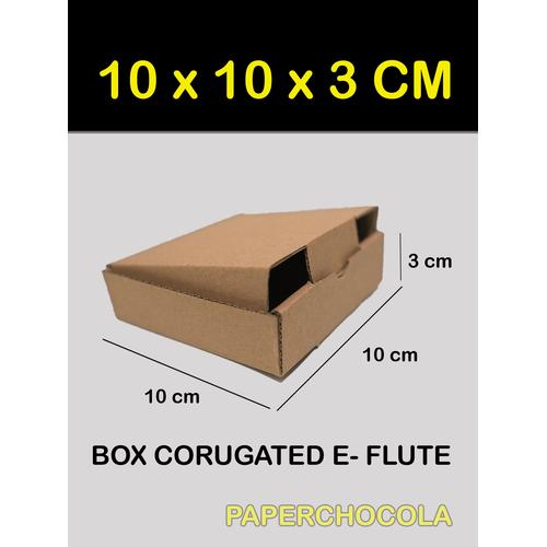 Jual Box Kardus E-Flute 10x10x3 cm / BOX KARTON CORUGATED DIE CUT E ...