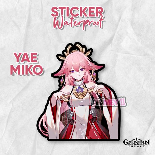 Jual Stiker Yae Miko Genshin Impact/ Sticker Anime Waterproof - 1 - Kab ...