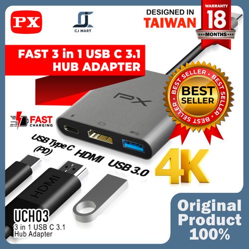 Promo USB Hub Type C 3.1 to USB Converter Macbook Laptop 3 in 1 PX ...