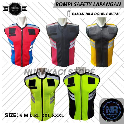 Jual costume logo rompi safety rompi kerja lapangan proyek tebal - Kab ...