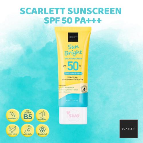 Jual SCARLETT SUNSCREEN SPF 50 PA+++ Sun Bright Daily SCARLETT ...