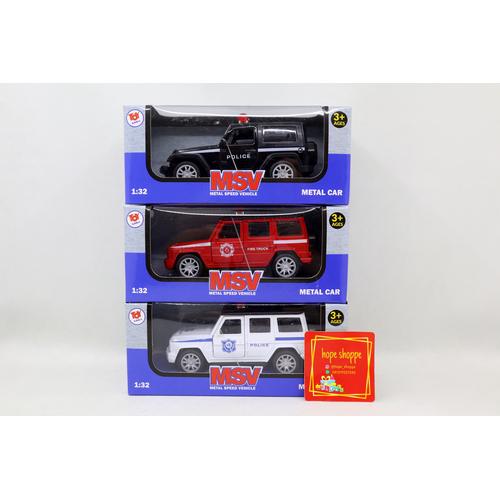 Jual Diecast MSV Police / Fire Car Mercedes Benz G63 AMG skala 32 Open ...