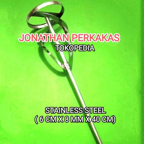 Jual pengaduk cat stainless/alat aduk mortar stainless/mixer stainless ...