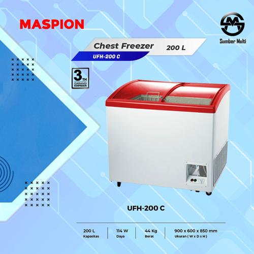 Jual FREEZER BOX MASPION / UCHIDA KACA 200 L UFH 200 C Red (Sliding ...