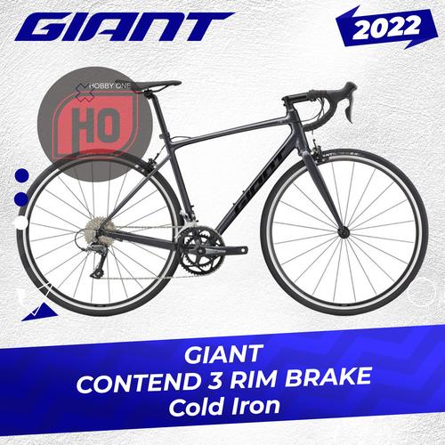 Promo GIANT CONTEND 3 RIM BRAKE Cold Iron 2022 - Sepeda Full Bike ...