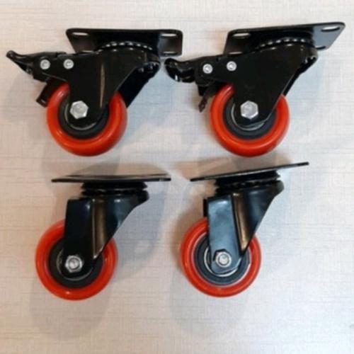 Jual roda polyurethane 2 inch 4pcs/1set(2 rem 2 putar) - Jakarta Barat ...