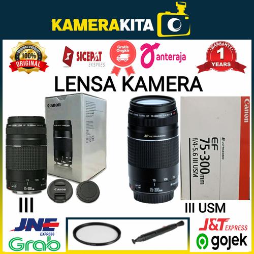 Jual LENSA CANON 75-300MM F4-5.6 III USM / LENSA TELE CANON 75-300 III ...