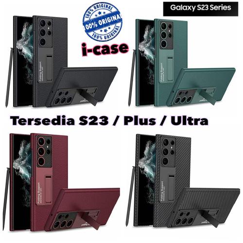 Jual Casing Samsung Galaxy S23 Ultra,Plus, S 23 Leather Case Kick Stand ...