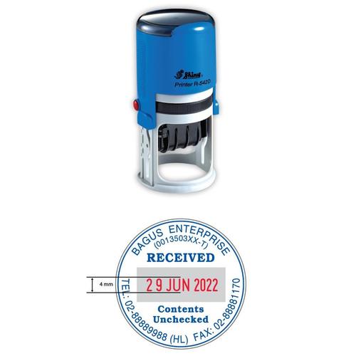 Jual Neww!!! Stempel Shiny Tanggal Date Custom Design Round Bulat R524D ...