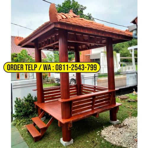 Jual gazebo minimalis kayu kelapa custom saung gasebo taman rumah 2x3 ...