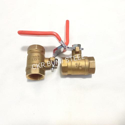 Jual BALL VALVE 1/2" INCH KUNINGAN / STOP KRAN 1/2" INCH KUNINGAN - Kab ...