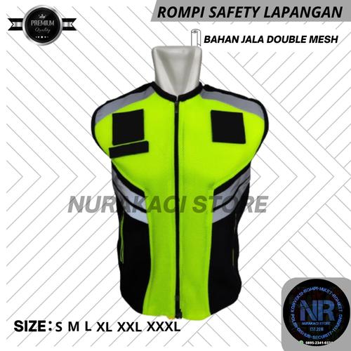Jual costume logo rompi safety rompi kerja lapangan proyek tebal ...