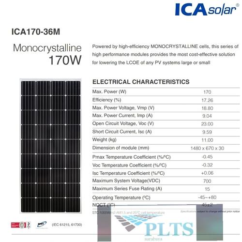 Jual Solar cell 170wp Ica Mono - Kota Surabaya - PLTS Surabaya | Tokopedia