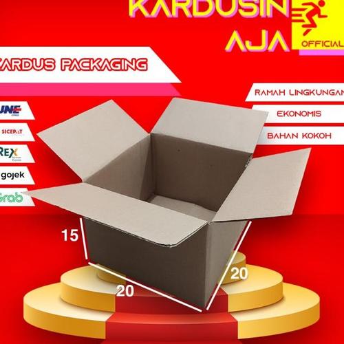 Jual bt 20x20x15 cm kardus box packaging packing karton dus kotak sheet ...