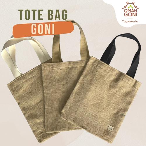 Jual Totebag Goni - Tas Goni Polos - Tas Ramah Lingkungan - Tas Ecofriendly - Krem - Kota ...