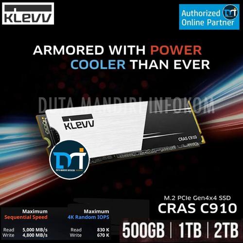 Jual KLEVV CRAS C910 SSD 500GB 1TB 2TB 4TB - M.2 2280 NVMe PCie Gen4 x4 ...