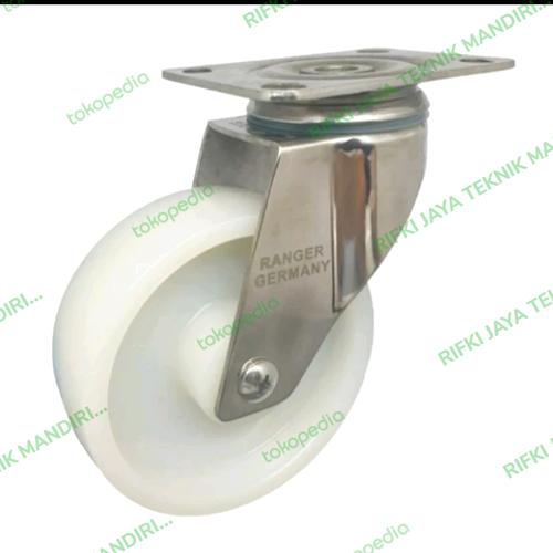 Jual Roda troli troly stainless Nylon 4 " inch medium hidup Ranger ...