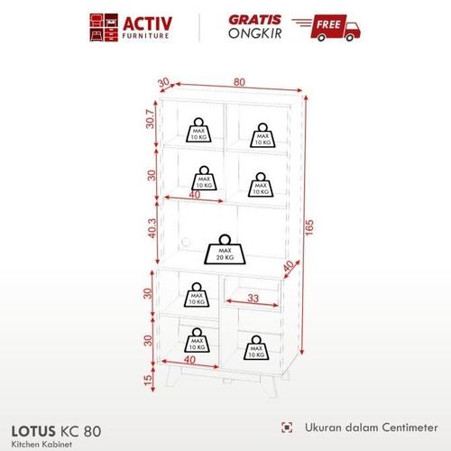 Jual Nawa Activ Lemari Dapur Minimalis / Kitchen Cabinet / Lotus Kc 80 ...