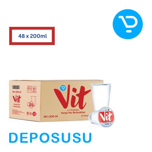 Jual Air Mineral VIT Air Minum Botol 1 Box 1 Karton isi 48 x 200ml ...