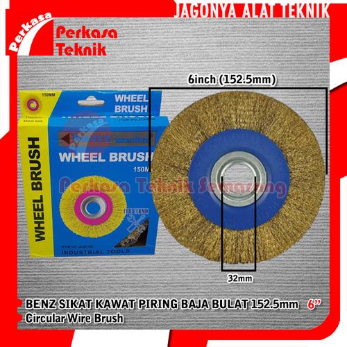 Jual Sikat Kawat Piring Baja Bulat 150 mm BENZ 6" Circular Wire Brush ...