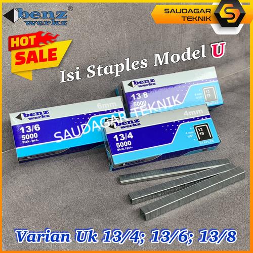 Jual Isi Staples Tembak 13/4 13/6 13/8 Refill Stapler Gun Tacker R23 ...