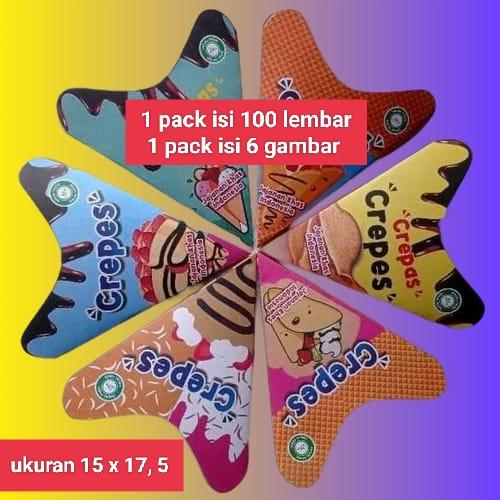 Jual kertas Lekker / wadah crepes lekker / kemasan crepes lekker 15 x ...