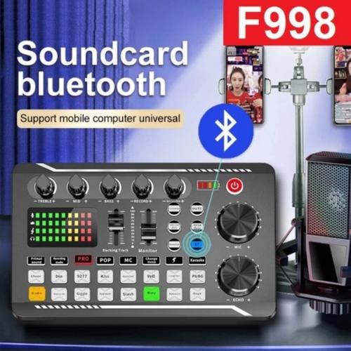 Jual soundcard live streaming broadcast bluetooth audio mixer F998 - Kota Medan ...