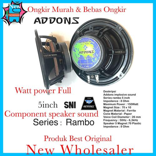 Jual componen speaker 5 in addons serius rambo implosive sound original ...