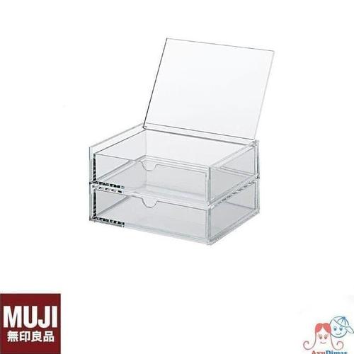 Jual MUJI Acrylic Storage / case 2 drawers SMALL w lid - tempat laci ...