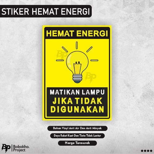 Jual Sticker Matikan Lampu / Sticker Hemat Listrik / stiker hemat ...