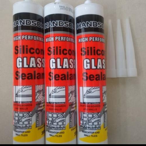 Jual HANDSOM LEM Silicone Sealent Kaca Acetic Silen White, Black, Clear ...