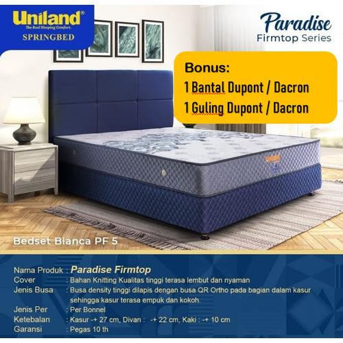 Jual Spring Bed Set Uniland Paradise New Series Firm Top BIANCA KasurVarian - Cokelat, 120x200cm ...