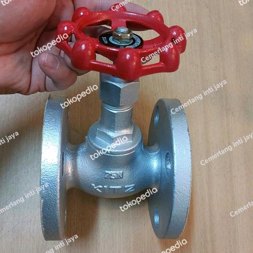 Jual Globe valve kitz 1 1/2" inch FCD-D Jis 10k DN 40 / steam cast iron - Jakarta Barat ...