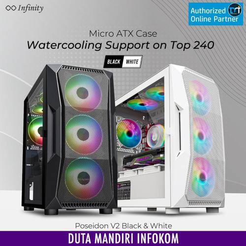 Jual Infinity Poseidon V2 - Mesh Airflow Tempered Glass m-ATX Gaming ...