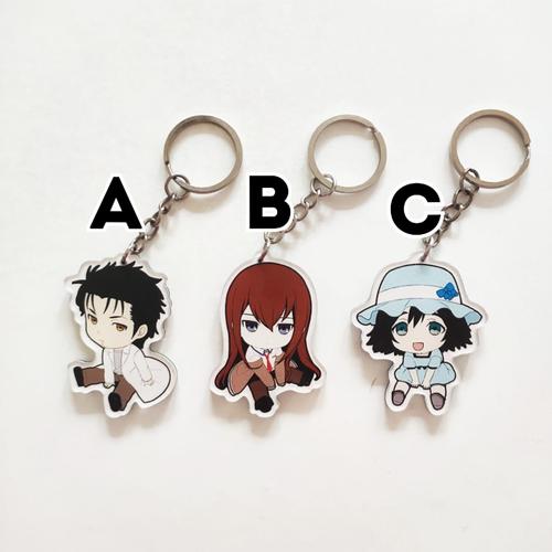 Jual Keychain Anime Steins Gate Makise Kurisu Okabe Rintarou Shiina ...