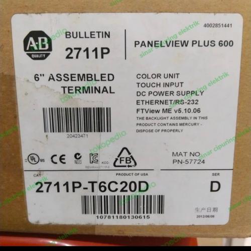 Jual panelview plus 600 AB 2711P-T6C20D 24vdc 25w - Kota Tangerang ...