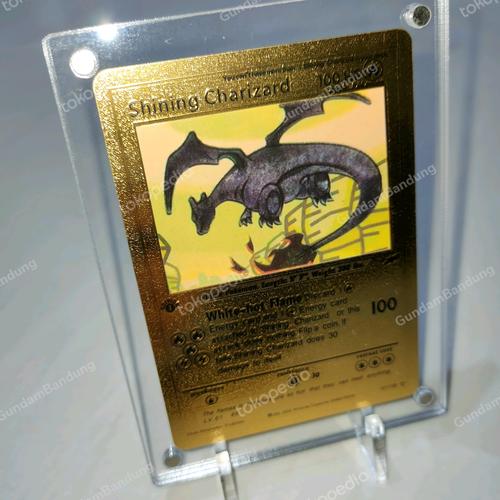 Jual SHINING CHARIZARD 1ST EDITION ENGLISH POKEMON STUDIO MADE GOLD ...