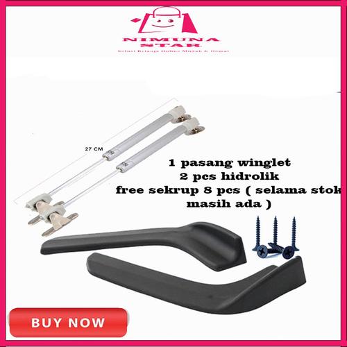 Jual WINGLET BUMPER MOBIL UNIVERSAL WING LIPS DEPAN + 2 HIDROLIK ...