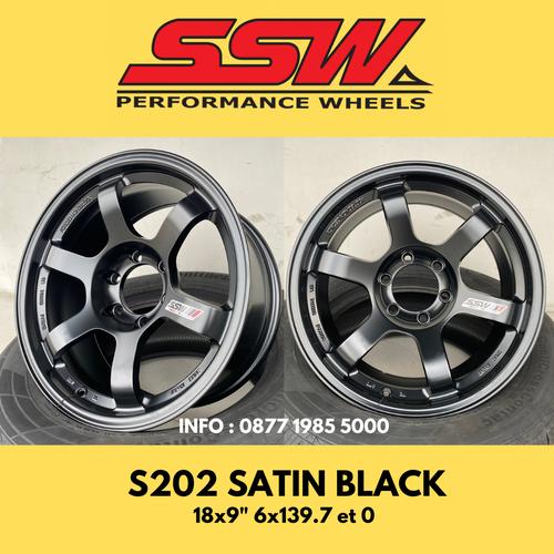 Jual R18 18x9 6x139.7 et 0 Velg SSW S202 Thailand S 202 Satin Black Pajero - Kota Surabaya ...