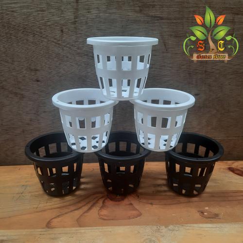 Jual POT ANGGREK 10 CM WARNA HITAM | POT BUNGA | POT PLASTIK | NETPOT ...