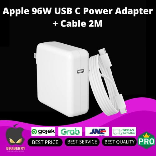 Promo Apple 96W USB C Power Adapter Charger MacBook + Cable 2M Original ...