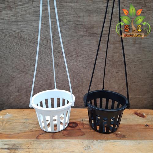 Jual POT ANGGREK 12 CM WARNA HITAM | POT BUNGA PLASTIK | NETPOT ANGGREK ...