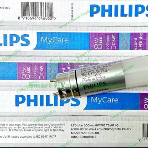 Jual Philips Led Tube Ecofit 8Watt 600MM T8 TL 8W 8 W 8 Watt Ledtube ...