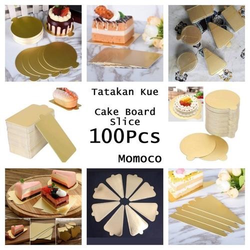 Jual Tatakan Kue Alas Kue Mini Cake Board Slice Cake Segitiga Persegi ...