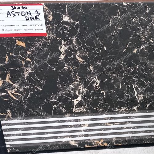 Jual Stepnosing Keramik Tangga Motif Marmer Hitam Atena Aston DNR 30x60 ...