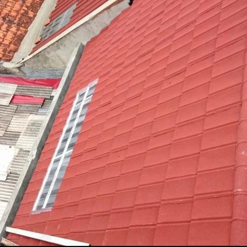 Jual bongkar atap lama pasang rangka baja ringan atap genteng metal ...